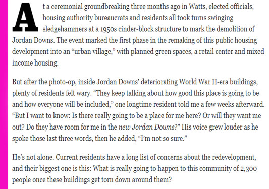 Jordan Downs One Billion Dollar Redevelopment Project