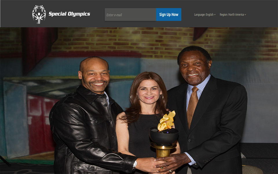 Billy Z. Earley Special Olympic Torch With Rafer Johnson